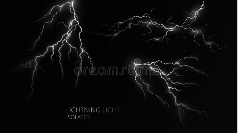 Light Isolated Vector Lightning Png. Magic Light Abstract Lines ...