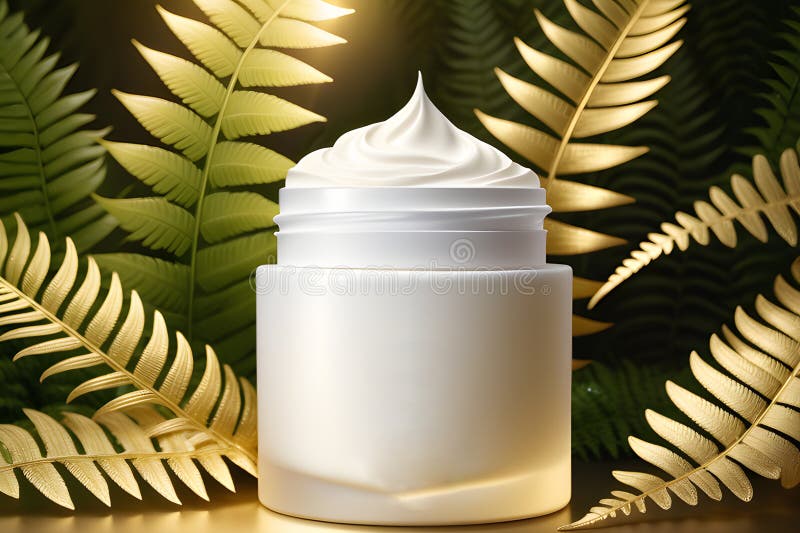 Light Jar for the Presentation of Cream on a Light Background with ...