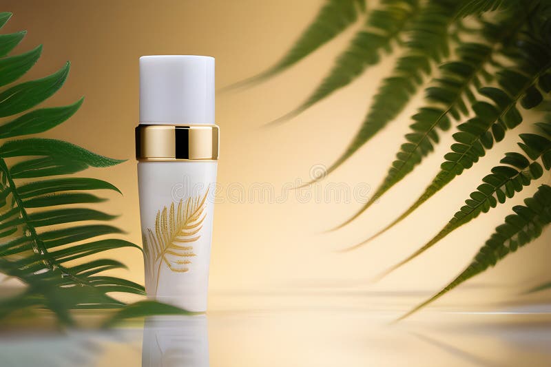 Light Jar for the Presentation of Cream on a Light Background with ...