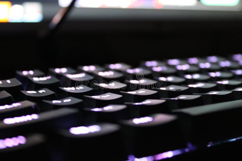 Red Light Keyboard Hd Wallpaper Background Stock Photo - Image of ...