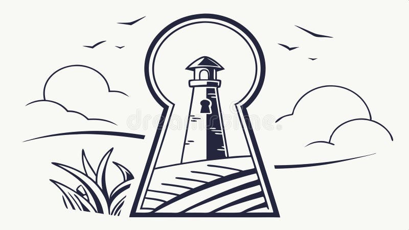 Light through Keyhole, Symbol of Hope and Finding Right Solution Vector ...