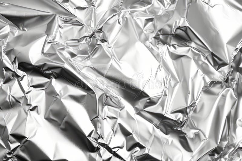 Light Kitchen Foil, Crumpled Texture of Aluminium Packaging Stock Image ...