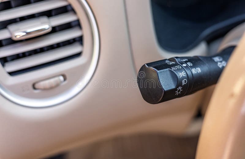 The Light Knob in the Car. Multifunction Headlight Console Control ...