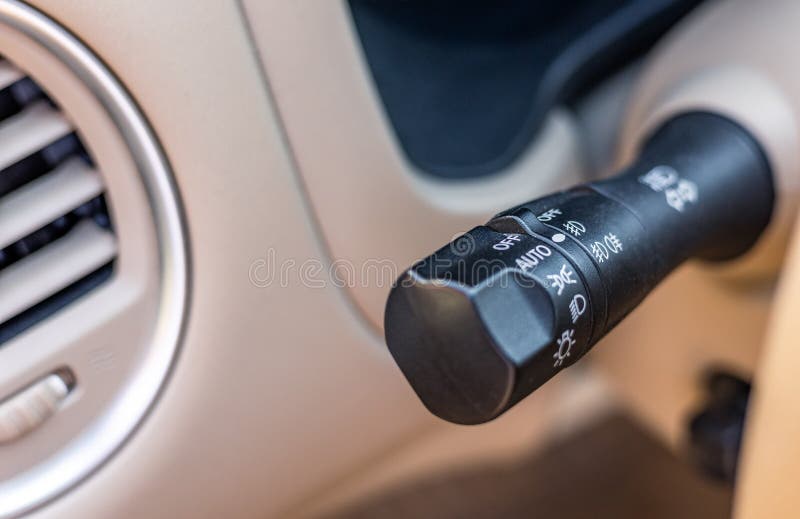 The Light Knob in the Car. Multifunction Headlight Console Control ...