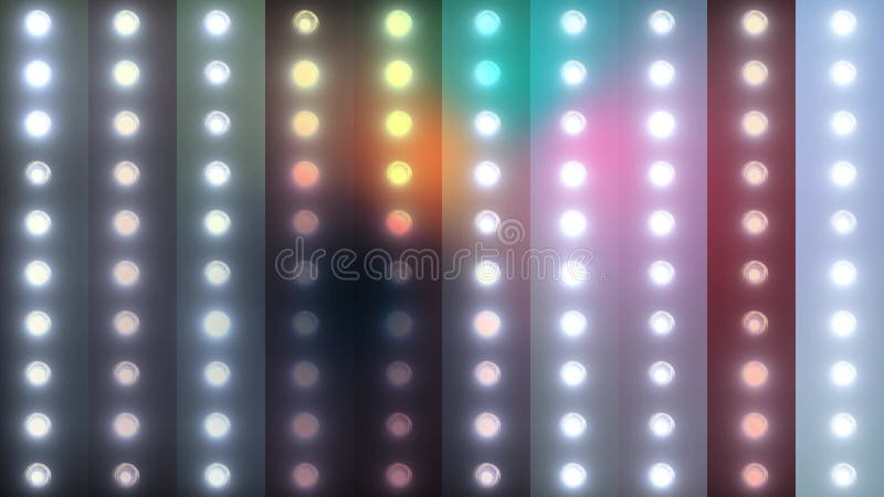 Light Lamp Bulb Mosaic Light Show Color Background Loop 4K Stock Video ...