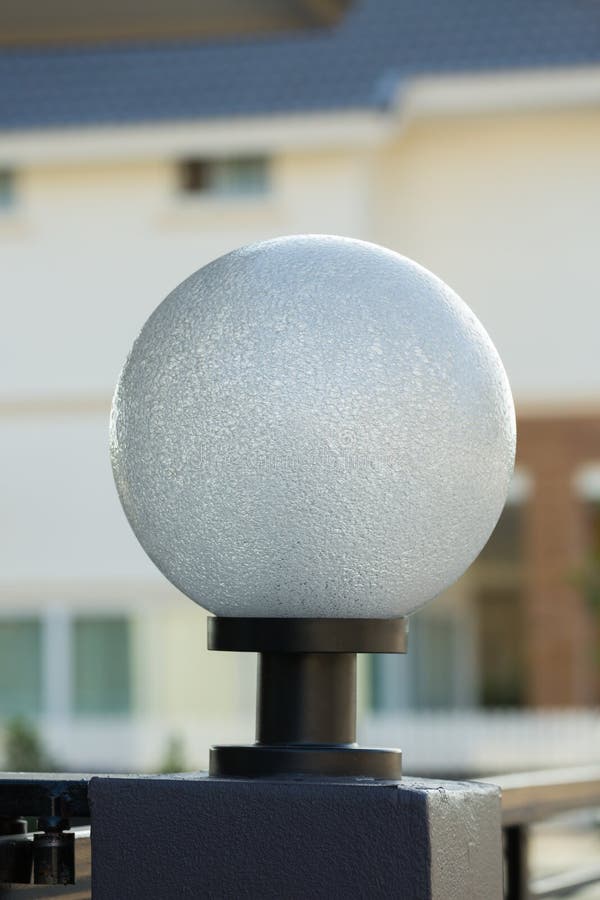 Light Lamp on Front Gate of Decoration Residential Stock Image - Image ...