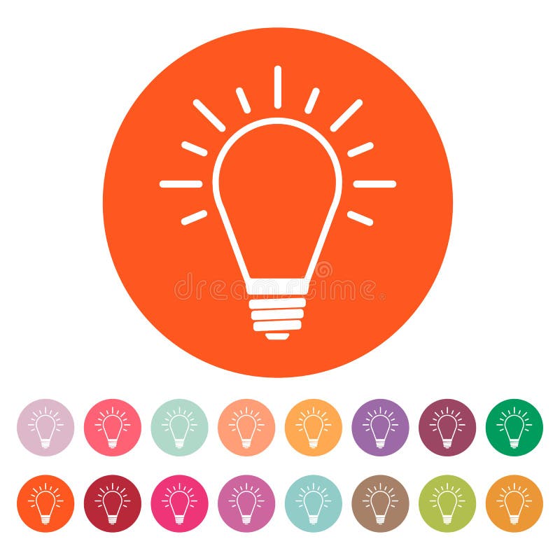 The Light Lamp Icon. Idea Symbol Stock Vector - Illustration of simbol ...
