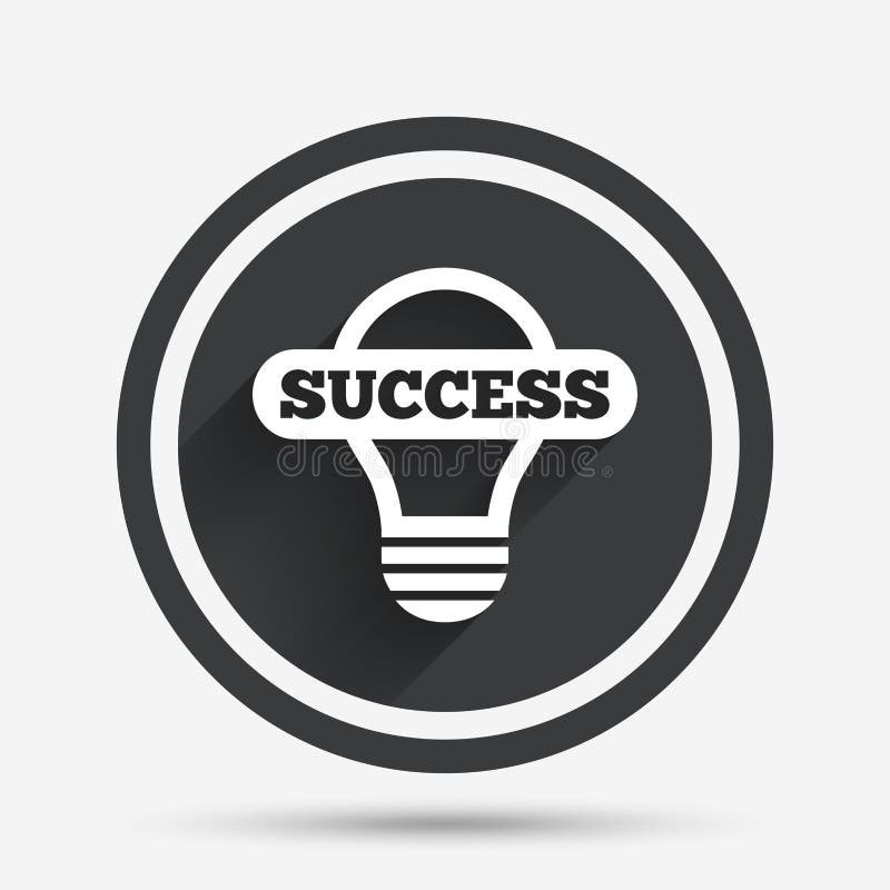 Success icon - vector bulb stock vector. Illustration of symbol - 1941269