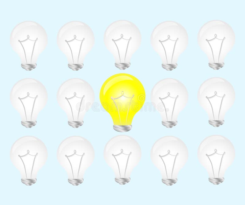 Light Lamp Sign Icon. Idea Symbol Stock Illustration - Illustration of ...