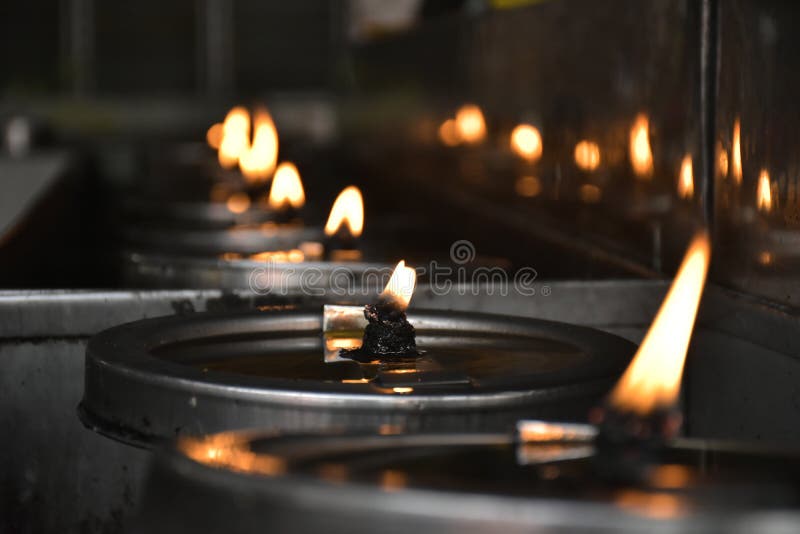 Light from Lamp in the Temple. Stock Image - Image of lamp, flame ...