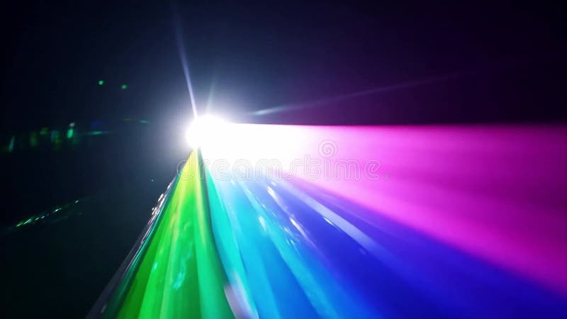 Light from a Laser is Refracted into All Spectral Colours Stock Footage ...