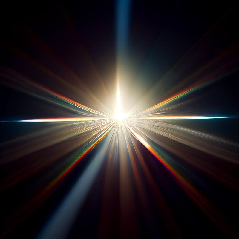 Light Lens Flare on Black Background. Stock Illustration - Illustration ...