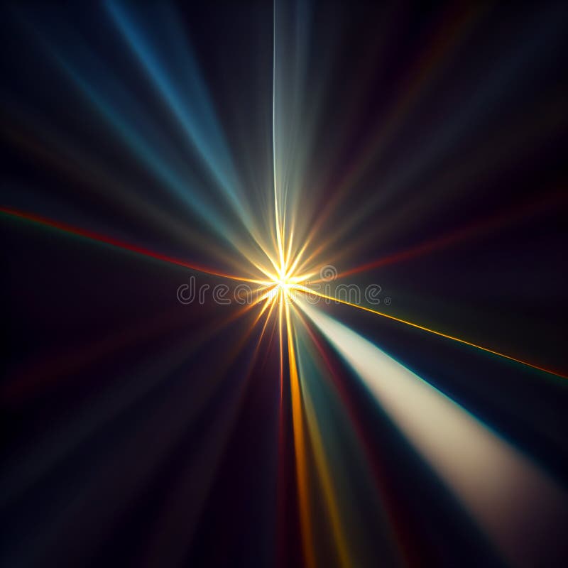Light Lens Flare on Black Background. Stock Illustration - Illustration ...