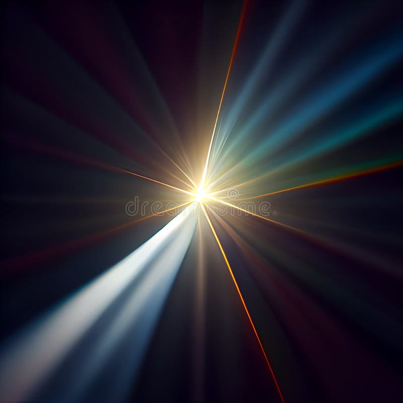 Light Lens Flare on Black Background. Stock Illustration - Illustration ...