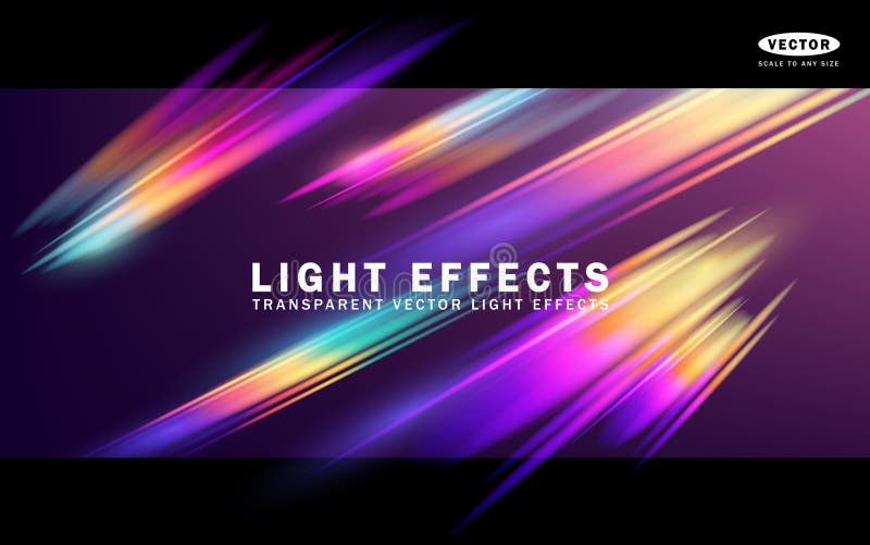 Light Lens Flare Transparent Vector Effects Stock Vector - Illustration ...