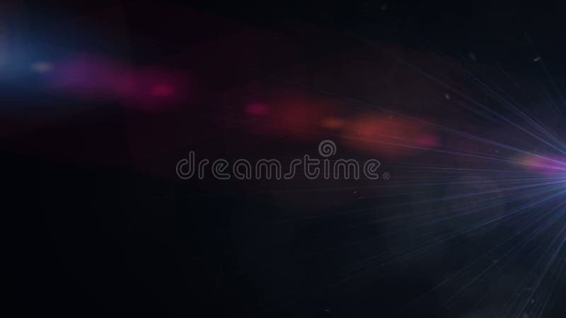 Light with Lens Flares Crosses Dark Space Stock Video - Video of motion ...