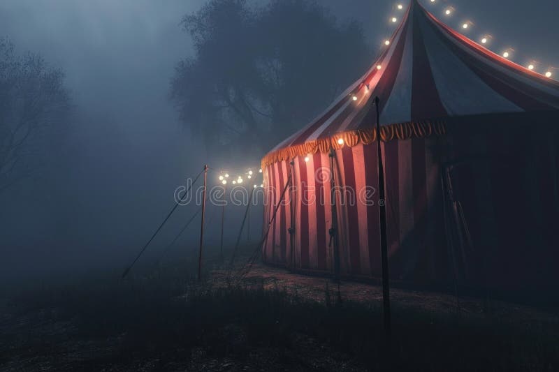 Light, Lighting and Fog, Static Shot of a Circus Tent Stock Image ...