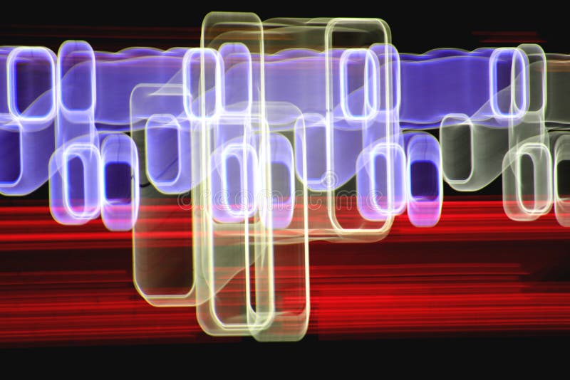 Night City Rays Glow Background. Night Exposure Zoom Traces Backdrop ...