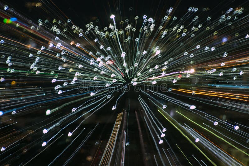 Blast Zoom Effect , Light Lines with Long Exposure Stock Image - Image ...