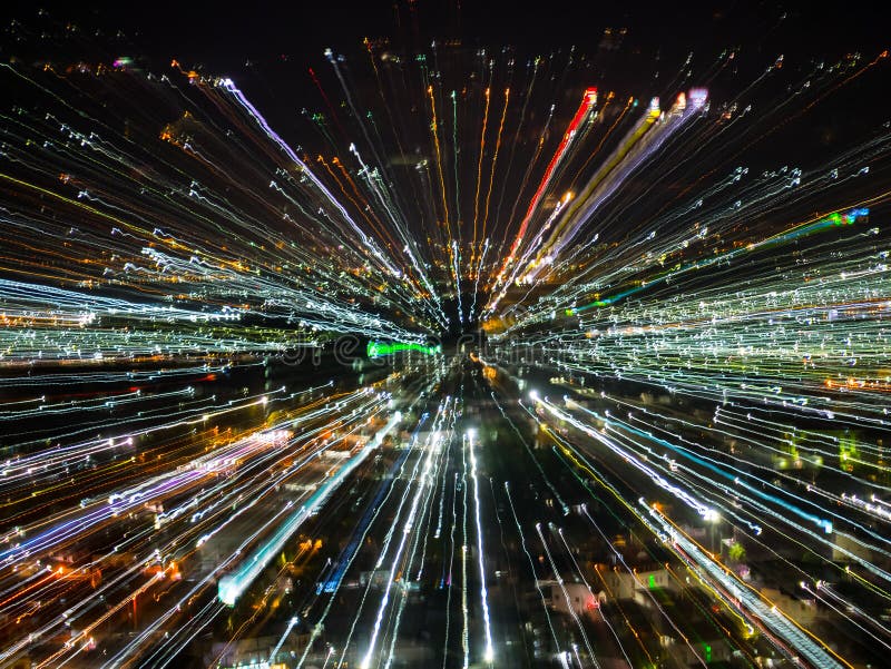 Blast Zoom Effect , Light Lines with Long Exposure Stock Image - Image ...