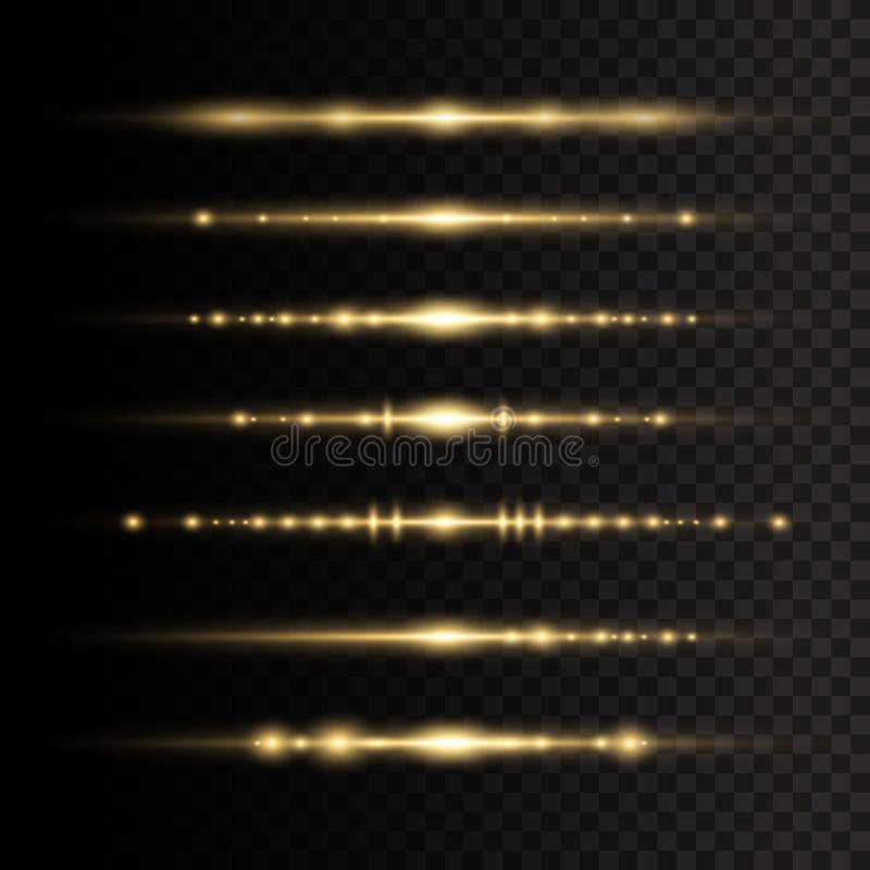 Horizontal light rays. stock vector. Illustration of flash - 182630373