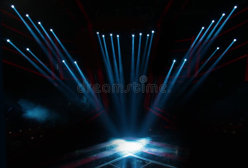 Light Lit in the Empty Scene Stock Photo - Image of dust, glamour ...