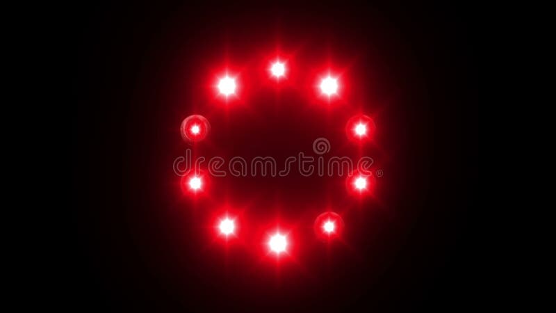 Light Loading Wheel - 30fps Flickering Loop - Red Lights Shining on ...