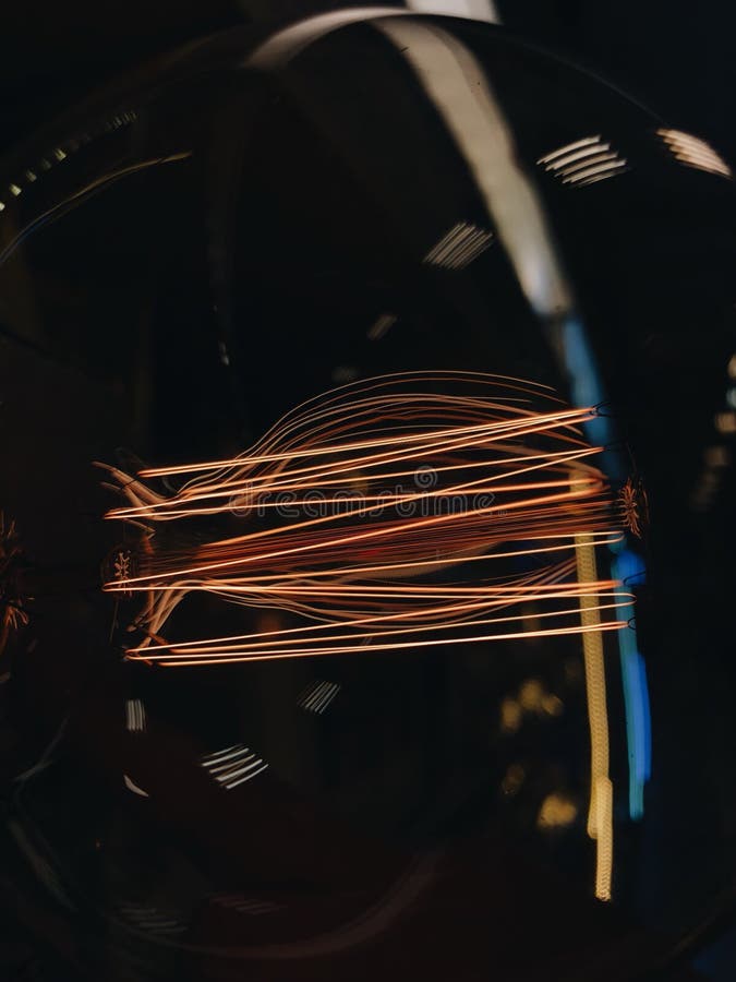 Light stock image. Image of lamp, dark, focus, bulb - 129687003