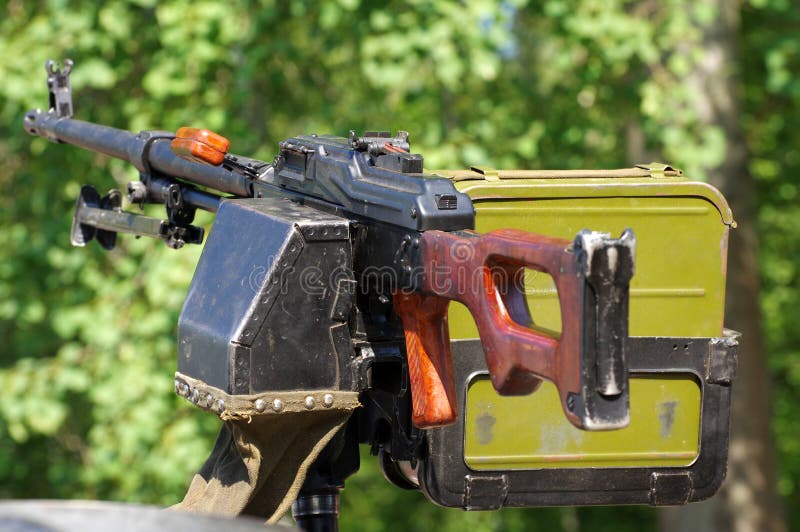 Light machine-gun stock photo. Image of battlefield, vehicle - 73733302