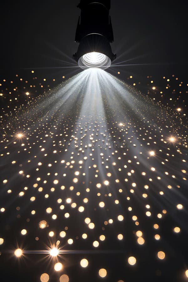 Light and Magic Dance in the Darkness of Night Stock Illustration ...