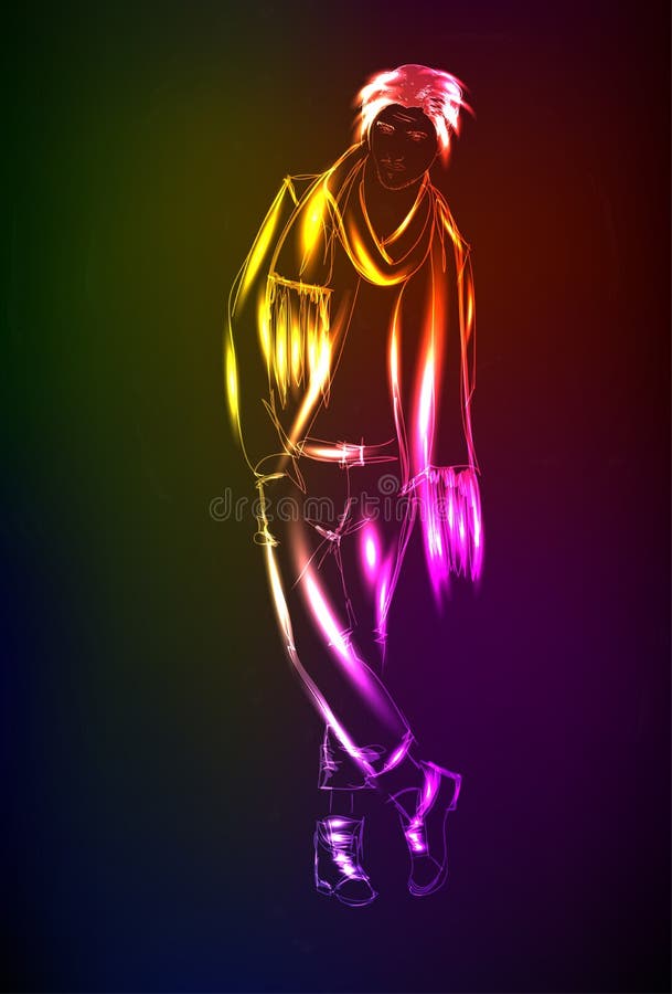 A light man stock illustration. Illustration of light - 80428821