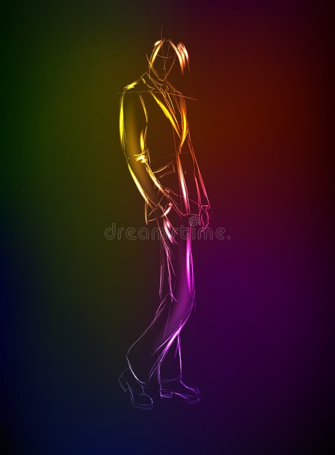 A light man stock vector. Illustration of retail, people - 82177981