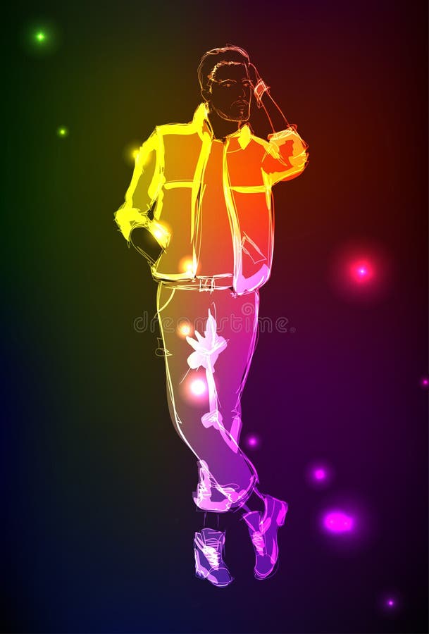 A light man stock illustration. Illustration of black - 82181733