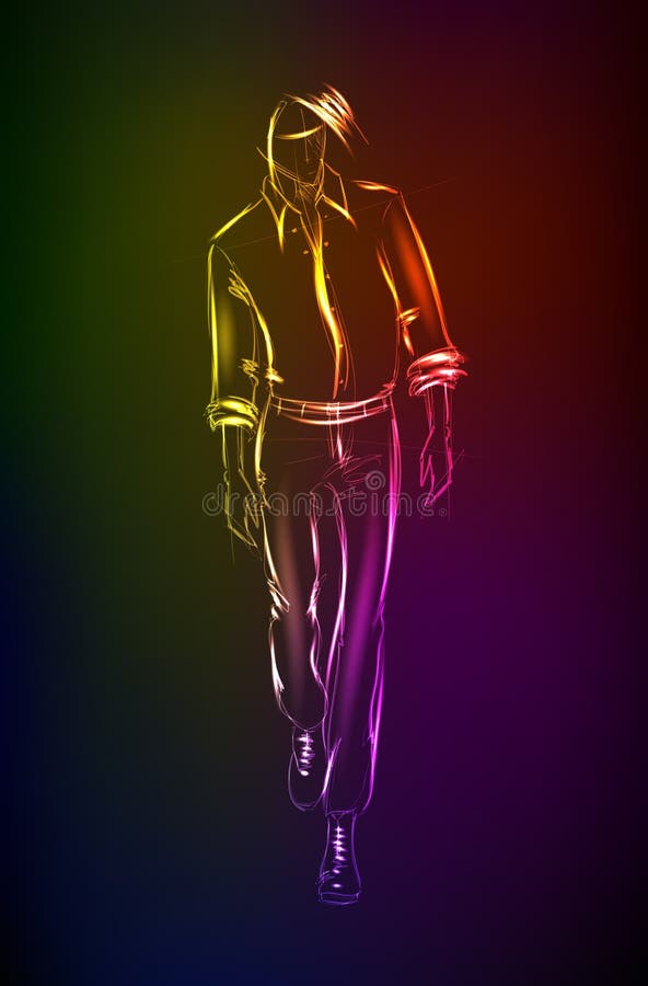 A light man stock illustration. Illustration of glamor - 82187589