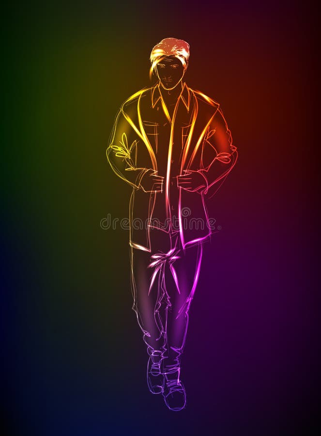 A light man stock illustration. Illustration of luxury - 82187924