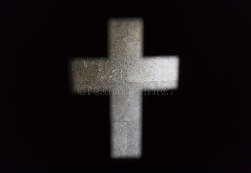 Light on the Marble Wall in the Form of the Cross Stock Photo - Image ...