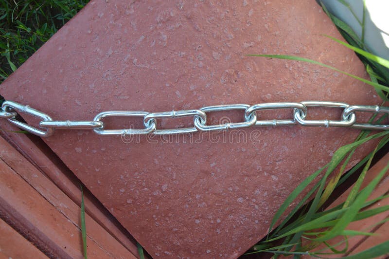 Light Metal Chain on a Different Background Stock Photo - Image of ...