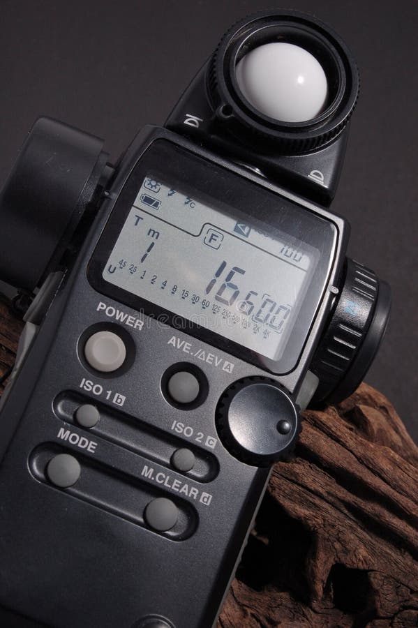 Light Meter Instrument and Readings Stock Image - Image of device ...