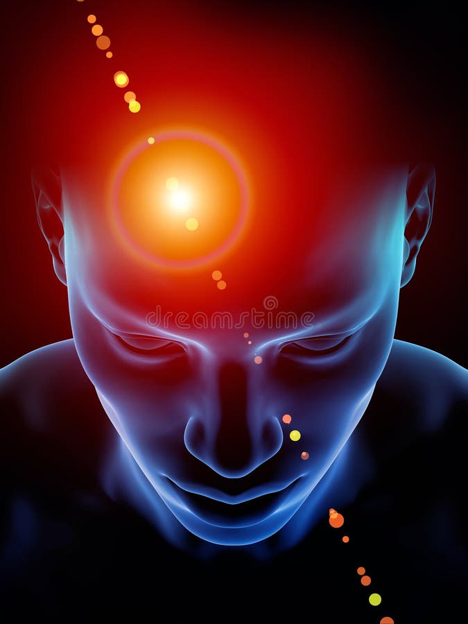 Light of consciousness stock illustration. Illustration of blue - 24685470