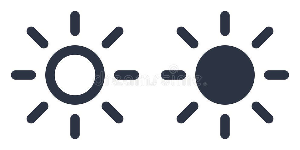 Light Mode or Light Interface Theme Simple Icons Set Designed in Filled ...