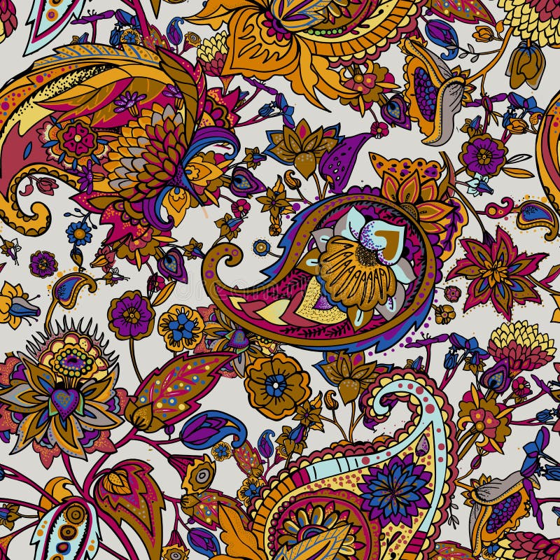 Paisley Patterns Stock Illustrations – 8,335 Paisley Patterns Stock ...