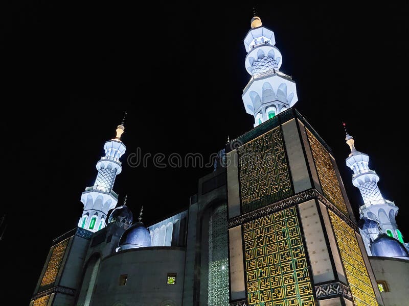 Light mosque samarinda stock image. Image of samarinda - 248834335