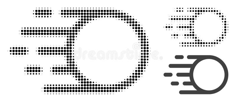 Light Motion Halftone Dotted Icon Stock Illustration - Illustration of ...