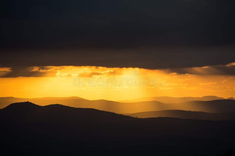 Light stock photo. Image of landscapes, sunset, mountains - 95110954