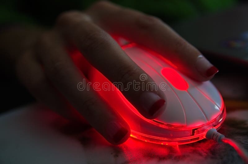 Glow in the dark Mouse stock photo. Image of scroll, track - 484580