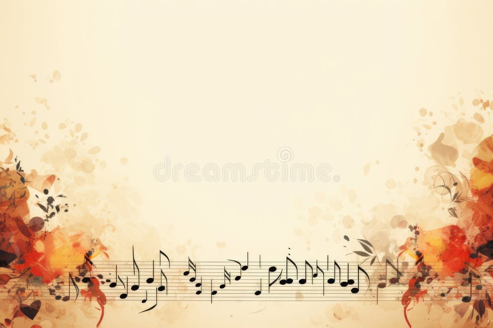Light Musical Background with Notes. Copy Space for Text Stock Photo ...