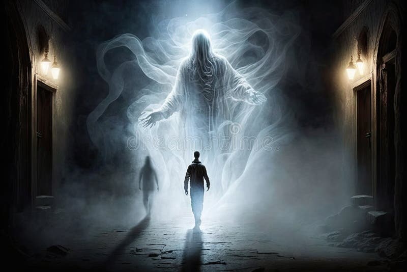 Light Mystical Apparitions and Creature Walking in Air Stock ...