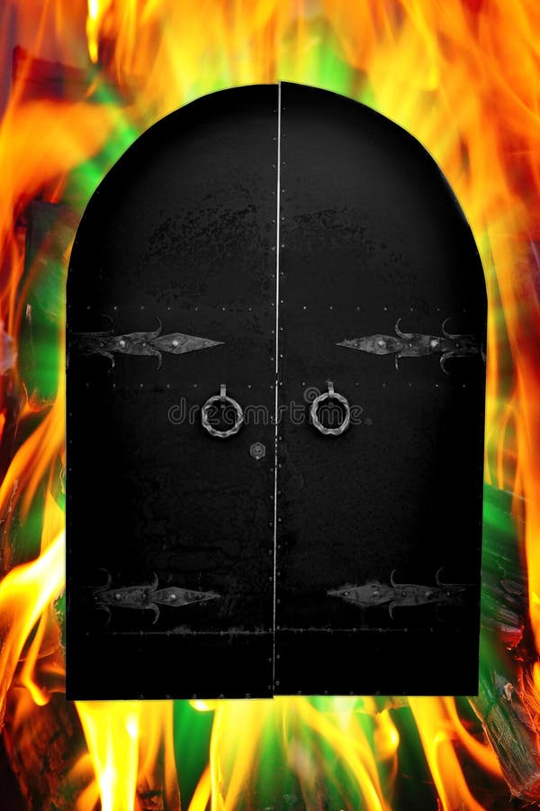 A Light through the Narrow Gates To Hell Stock Photo - Image of power ...