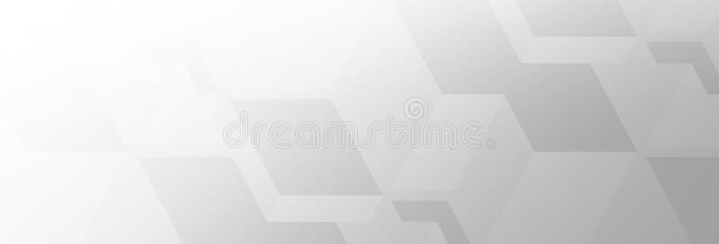 Light Neutral Abstract Background with Geometric Elements, Wide Banner ...