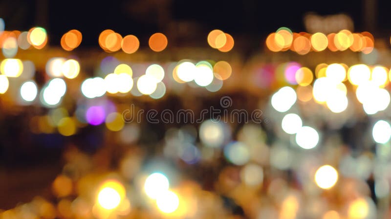 Light the Night Market City Bokeh Background. Stock Image - Image of ...